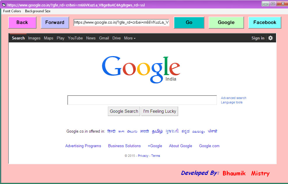 Google and Facebook Launcher and Browser | SourceCodester